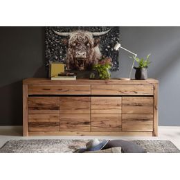 Sideboard Wildeiche / Zerreiche 202x43x80 natur ge&ouml;lt MONTREUX #152