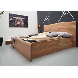 Bett Akazie 140x200x105 natur lackiert PURE ACACIA #301