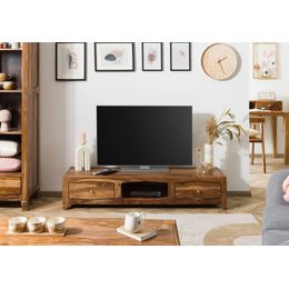 TV-Board Sheesham 160x43x33 braun lackiert ANCONA #112