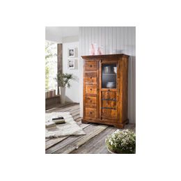 Vitrine Akazie 95x45x147 honig lackiert OXFORD #0417