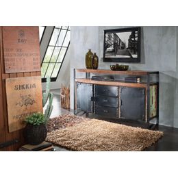 Sideboard Altholz 150x43x90 mehrfarbig lackiert INDUSTRIAL #06