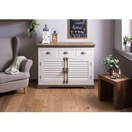 Sideboard Mango 120x45x90 wei&szlig; lackiert TOULOUSE #106