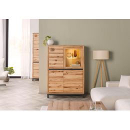 Highboard Kernbuche 103x40x148 natur ge&ouml;lt VILLANDERS #105