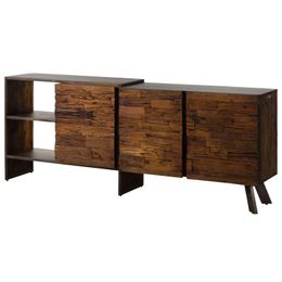 WOLF M&Ouml;BEL Sideboard Akazie / Altholz 205x40x83 braun lackiert SEVILLA #11