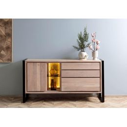 Sideboard Akazie / Altholz 180x40x90 natur lackiert DENVER #111