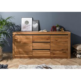 Sideboard Wildeiche / Zerreiche 185x43x80 natur ge&ouml;lt MONTREUX #155