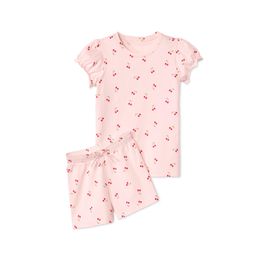 Tchibo - Shorty-Pyjama - M&auml;dchen - Gr. 98/104 - rosa/print