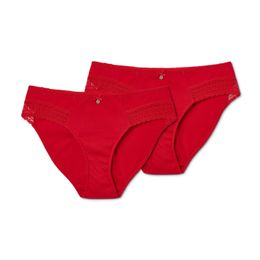 Tchibo - 2 Slips - Damen - Gr. M - rot