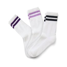 Tchibo - 3 Paar Socken - Damen - Gr. 39-42 - wei&szlig;