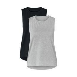 Tchibo - 2 Sport-Tops - Damen - Gr. XS - hellgrau