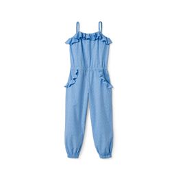 Tchibo - Web-Jumpsuit - M&auml;dchen - Gr. 134/140 - blau/print