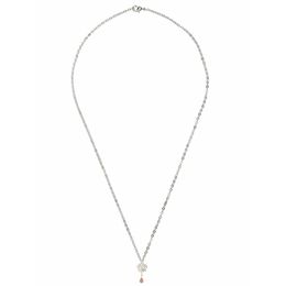 Gemshine Kette Damen Gr&ouml;&szlig;e 45 rosa / silber