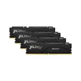 DIMM 128 GB DDR5-5200 (4x 32 GB) Quad-Kit, Arbeitsspeicher schwarz, KF552C40BBK4-128, Fury Beast, INTEL XMP