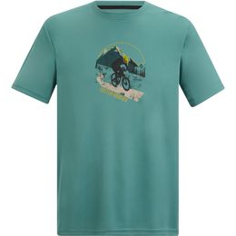 Regatta Fingal Slogan Herren Funktionsshirt t&uuml;rkis L - Herrenshirts, -hemden & -pullover