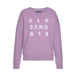 ELBSAND Sweatshirt Damen Gr&ouml;&szlig;e XL helllila / wei&szlig;