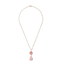 Gemshine Kette Damen Gr&ouml;&szlig;e 45 rosegold / hellpink