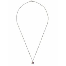 Gemshine Kette 'Yoga Meditation Ohm' Damen Gr&ouml;&szlig;e 45 dunkellila / silber