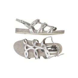 Tamaris Sandalen Damen Gr&ouml;&szlig;e 38 Second Hand silber