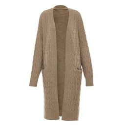 Tanuna Strickjacke Damen Gr&ouml;&szlig;e M dunkelbeige