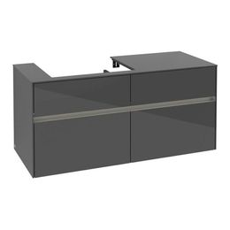 Villeroy & Boch V&B Waschtischunterschrank Collaro 120x54,8x50cm, WT l, LED 8,8 W, glo Gr ; Villeroy & Boch (C082B0FP)