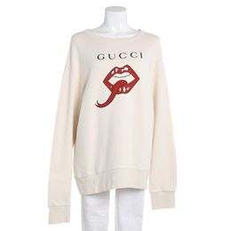 Gucci Sweatshirt / Sweatjacke Damen Gr&ouml;&szlig;e M Second Hand creme