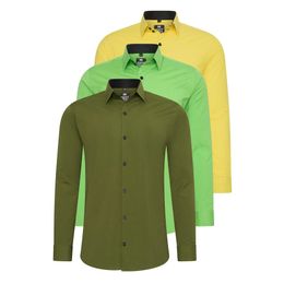 Rusty Neal Button Up Shirt male Yellow, Green size M