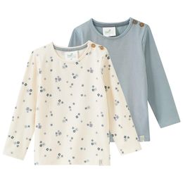 Topomini 2 Baby Langarmshirts mit Bl&uuml;mchen