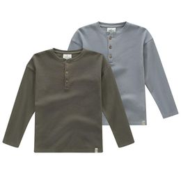 Topolino 2 Jungen Langarmshirts aus Waffel-Piqu&eacute;