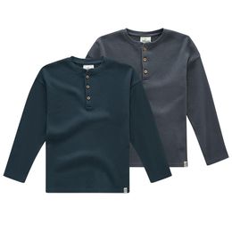 Topolino 2 Jungen Langarmshirts aus Waffel-Piqu&eacute;