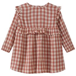 Topomini Baby Musselin-Kleid mit Karo-Muster