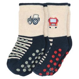 Topomini 2 Paar Baby Krabbelsocken mit Stickerei