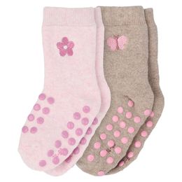Topomini 2 Paar Baby Krabbelsocken mit Stickerei
