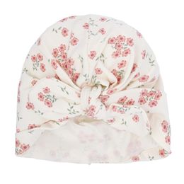 Topomini Newborn Turban-M&uuml;tze mit Bl&uuml;mchen-Print
