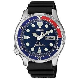 Automatikuhr Citizen "Promaster Mechanical Diver", schwarz (schwarz, dunkelblau), Armbanduhren, Damen, Automatikuhr, Armbanduhr, Herrenuhr, Damenuhr, Taucheruhr, bis 20 bar wasserdicht