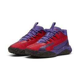 Basketballschuh Puma "Dagger 2 Mid Basketballschuhe Jugendliche", Kinder, Gr. 38,5, team violet for all time rot schwarz lila, Obermaterial: Synthetik, Textil. Futter: Textil. Innensohle: Textil. Laufsohle: Gummi, Synthetik, Schuhe