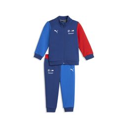 Sportanzug Puma "BMW M MOTORSPORT Essentials Trainingsanzug Kinder", Jungen, Gr. 98, pro blau m color aop, Obermaterial: 68% Baumwolle, 32% Polyester; Rippe: 97% Baumwolle, 3% Elasthan, Sportanz&uuml;ge