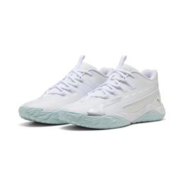 Puma Basketballschuh "Dagger 2 Mid Basketballschuhe Erwachsene", Gr. 41wei&szlig; silber feather gray metallic, Obermaterial: Synthetik, Textil; Futter: