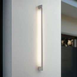 LINDBY LED-Au&szlig;enwandleuchte Neano, 120 cm, steingrau, IP54