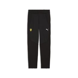 Sporthose Puma "Scuderia Ferrari Hose Jugendliche", M&auml;dchen, Gr. 152, Normalgr&ouml;&szlig;en, schwarz, Obermaterial: 32% Polyester, 68% Baumwolle; Einsatz: 72% Baumwolle, 28% Polyester; Seitentasche &ndash; Oben: 100% Baumwolle, unifarben, regular fit, Hosen Sporthose