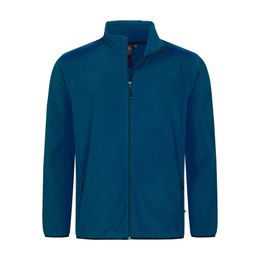 Fleecejacke DEPROC Active "KIRKVALE II MEN", Herren, Gr. S, blau (navy), 100% Polyester, bequem, gerader Abschluss mit Gummizug, Jacken Fleecejacke, weiche Fleecejacke in traditioneller Optik