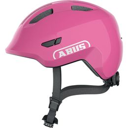 Kinderfahrradhelm Abus "SMILEY 3.0" Gr. S, rosa (shiny pink), Helme, Kinder, S Kopfumfang: 45cm - 50cm