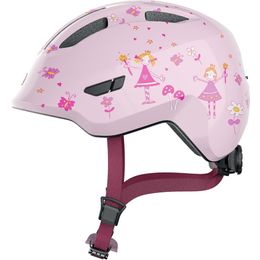 Kinderfahrradhelm Abus "SMILEY 3.0" Gr. S, rosa (rose princess), Helme, Kinder, S Kopfumfang: 45cm - 50cm