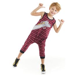 Denokids Jumpsuit "Funny Croc" in Bordeaux - 65% | Gr&ouml;&szlig;e 110 | Kinderhosen
