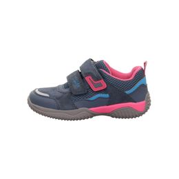 Superfit Leder-Sneakers "Storm" in Dunkelblau/ Pink - 41% | Gr&ouml;&szlig;e 26 | Kindersneakers