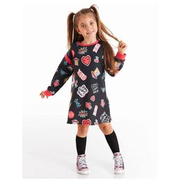 Denokids Kleid "Good Vibes" in Schwarz/ Bunt - 61% | Gr&ouml;&szlig;e 104 | Kinderkleider