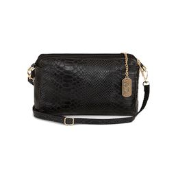 Anna Morellini Leder-Umh&auml;ngetasche "Luigina" in Schwarz - (B)25 x (H)16 x (T)7 cm - 72% | Damen-taschen