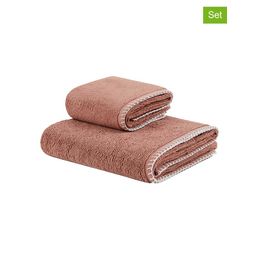 Lanerossi 2tlg. Frottierwaren-Set ''Coppia'' in Rosa - 45% | Badtextilien