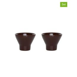 OYOY living design 2er-Set: Eierbecher "Yuka" in Braun - (H)4 x &Oslash;5 cm - 52% | Gedeckter-tisch