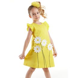Denokids Kleid "Yellow Daisy" in Gelb - 56% | Gr&ouml;&szlig;e 122 | Kinderkleider