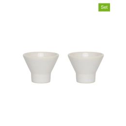 OYOY living design 2er-Set: Eierbecher "Yuka" in Wei&szlig; - (H)4 x &Oslash;5 cm - 66% | Gedeckter-tisch
